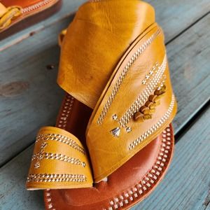 Camel Threads | Shoes | Saudi Madas Sandals Unisex Mustard Yellow ...